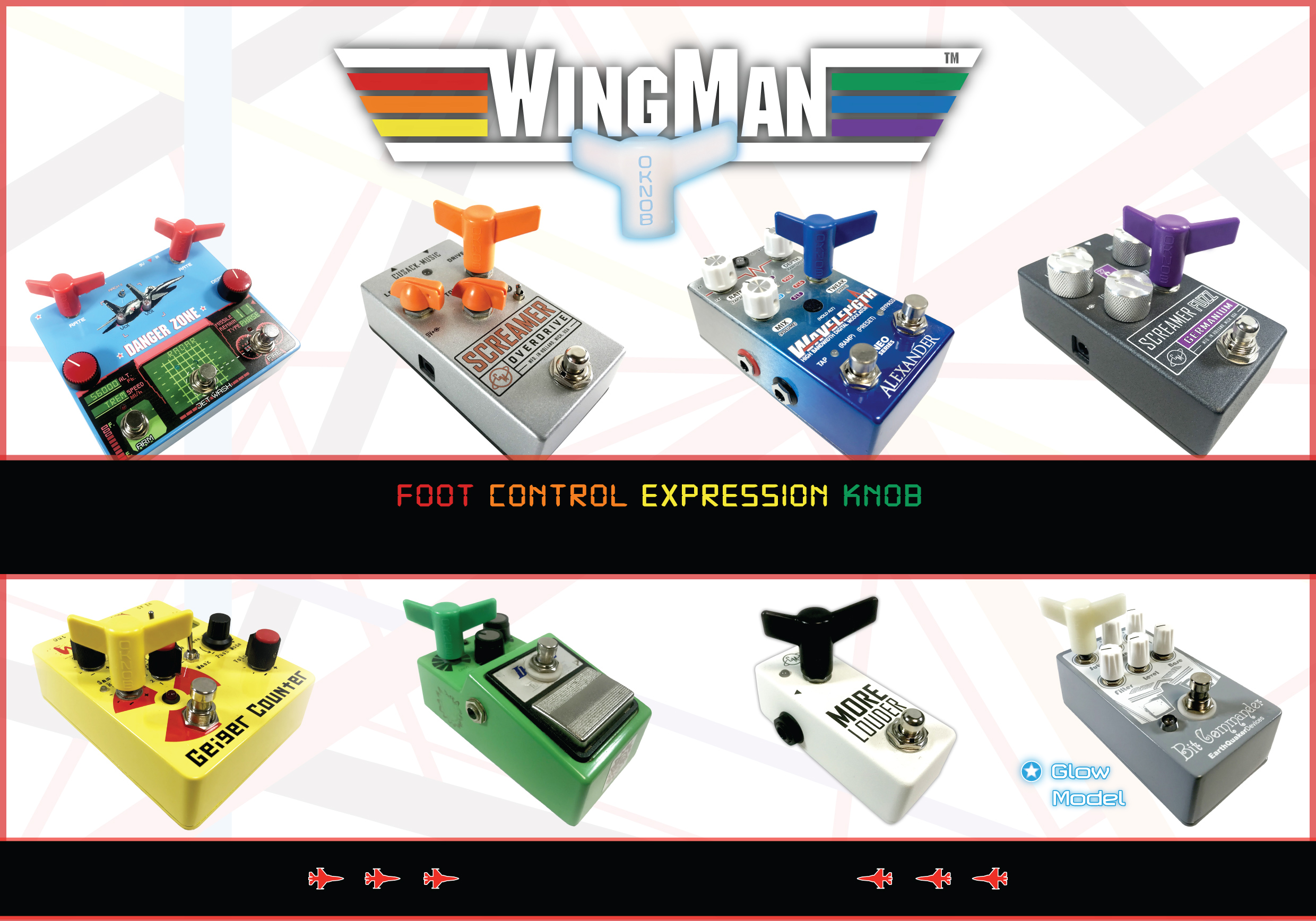 WingMan Foot-Controlled Expression Knob & Danger Zone Tremolo/Phaser ...